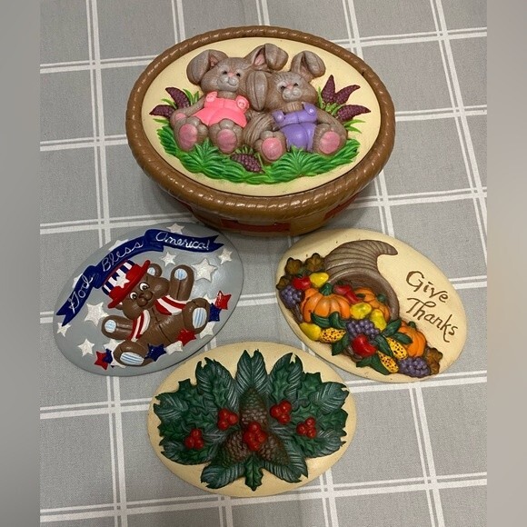 Hand Crafted | Holiday | Vintage Ceramic Candy Dish Handmade Changeable ...